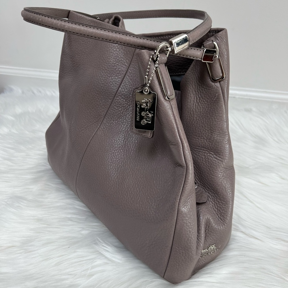Coach Madison Phoebe Leather Shoulder Handbag - Gem